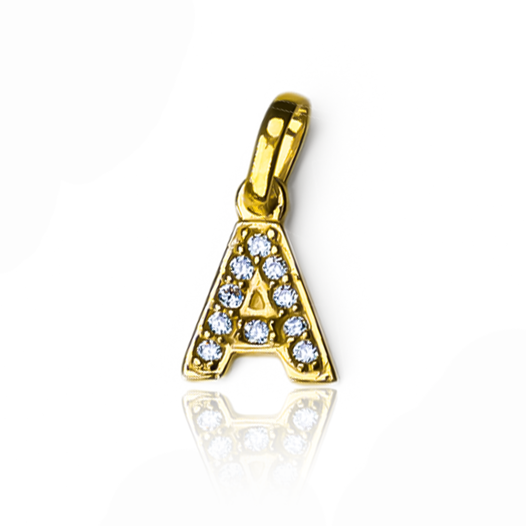 Dije Letra A crystal mini JT – Joyería Caracas
