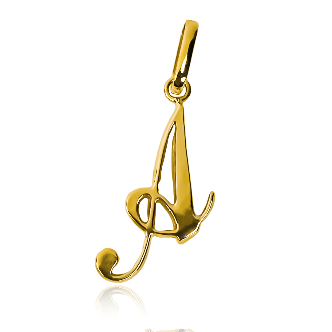 Dije Letra A cursiva Classic JC – Joyería Caracas