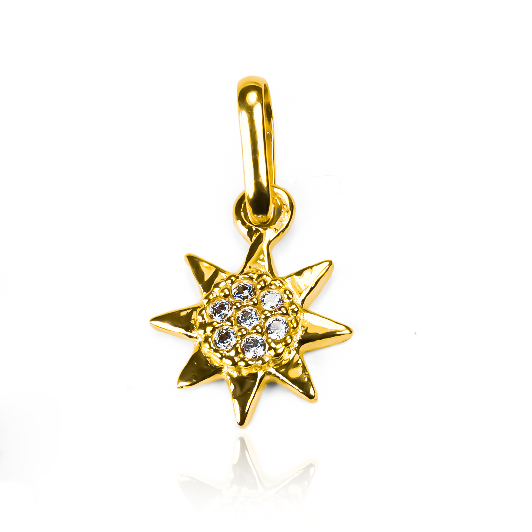 Dije Sol centro de cristales – Joyería Caracas