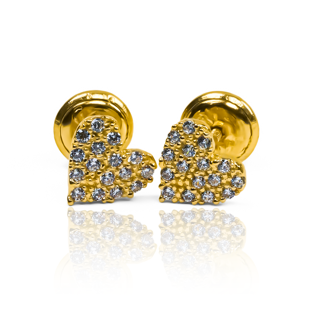 Topitos Corazón M cristales – Joyería Caracas