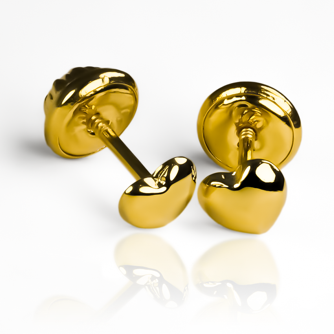 Topitos Corazón liso SM – Joyería Caracas