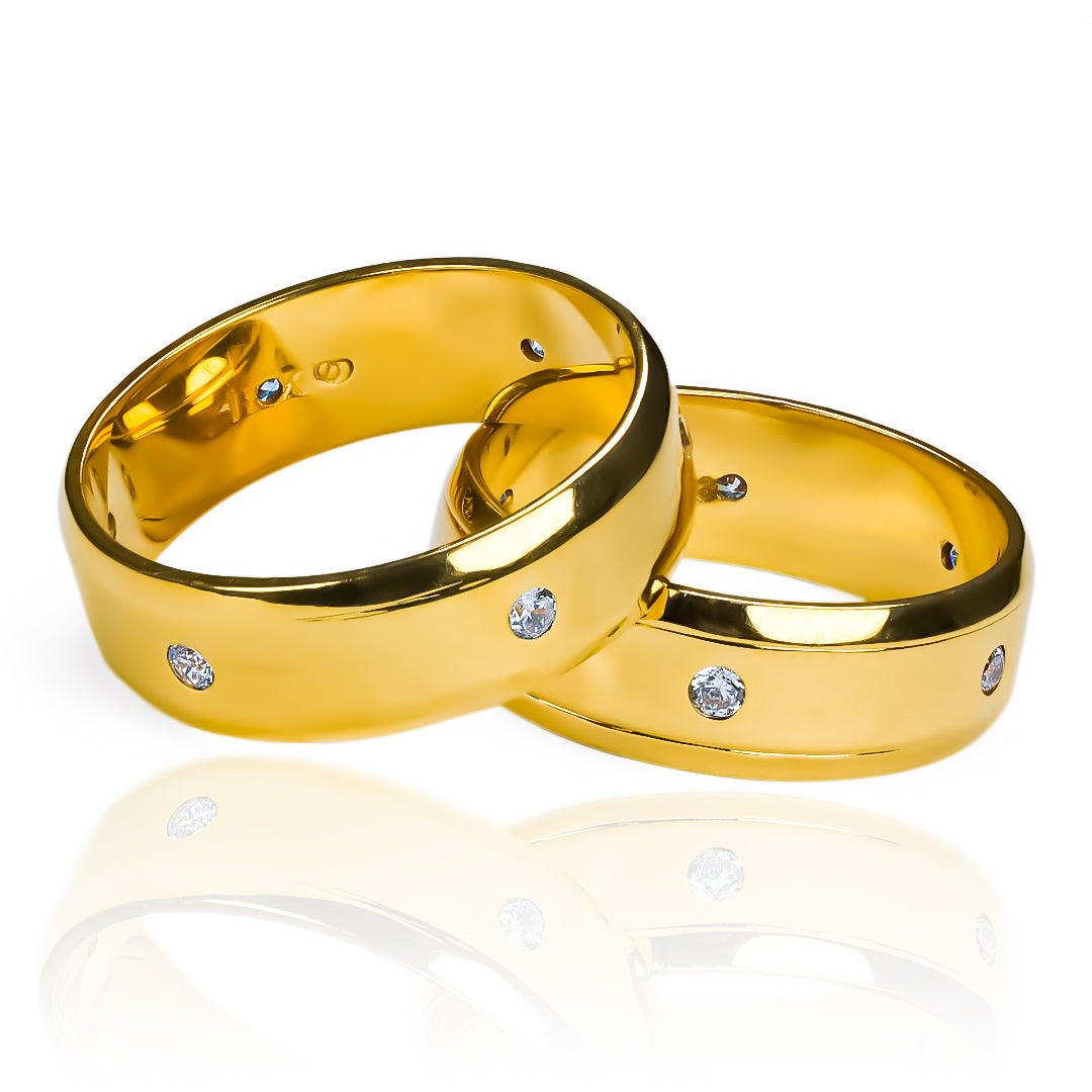 Argollas de matrimonio shine six – Joyería Caracas